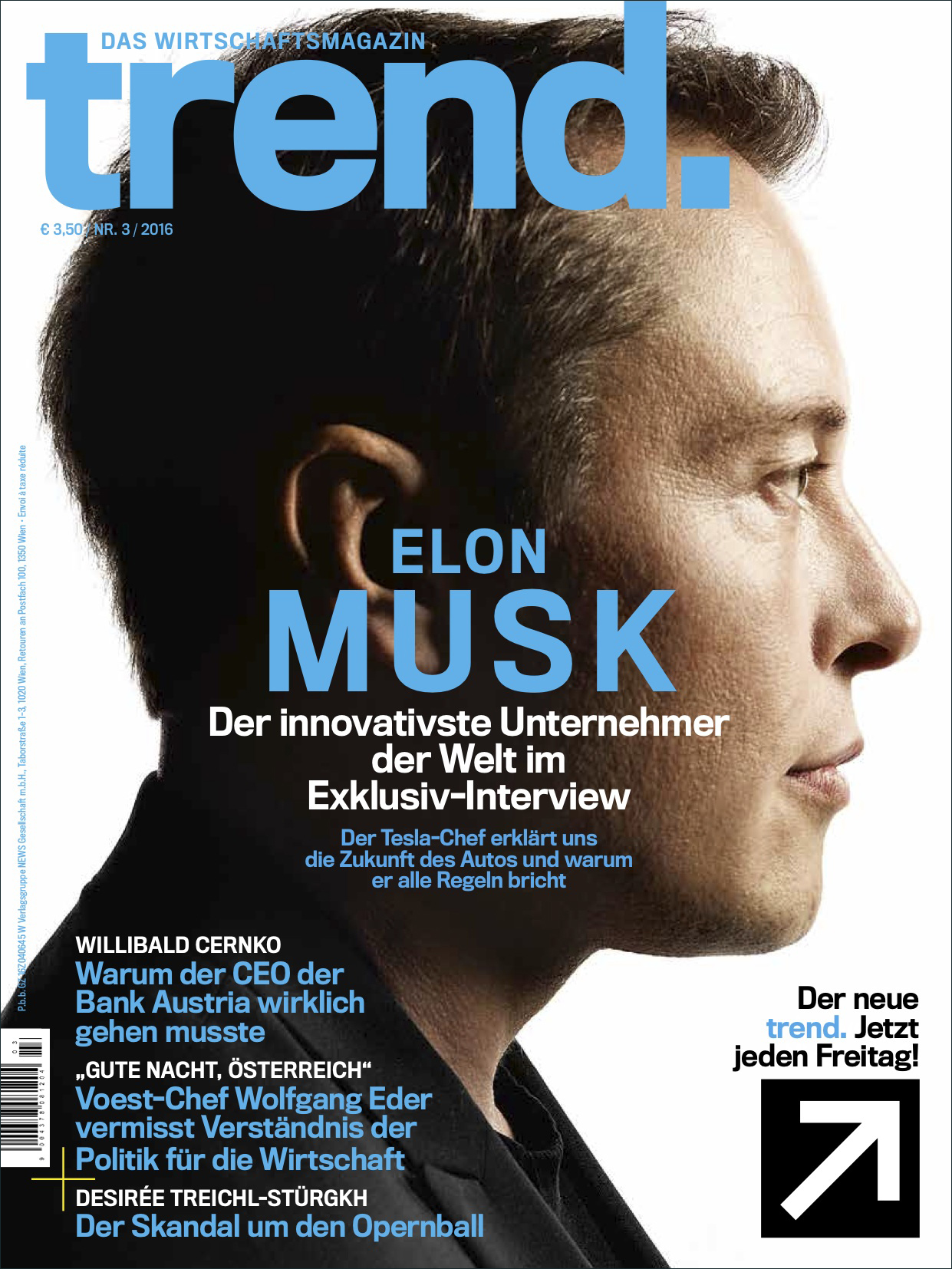 Das Motto des neuen „trend“: „Wir bewegen Wirtschaft“ - OBSERVER