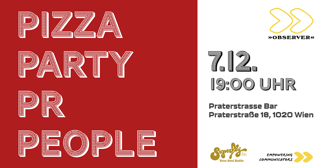 Weihnachtsfeier mit Pizza, Party, PR, People! - OBSERVER