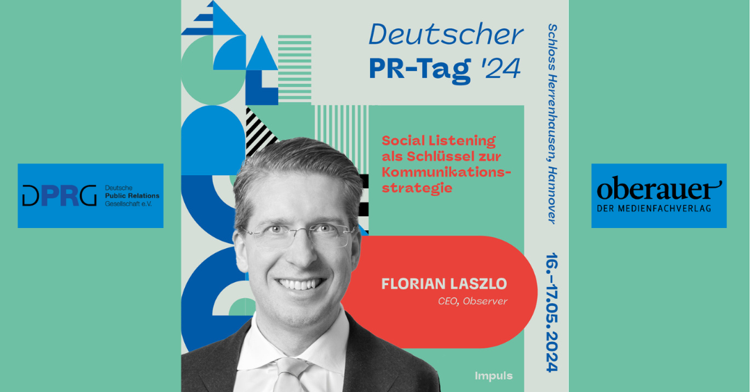 Florian Laszlo als Speaker beim deutschen PR-Tag 2024 - OBSERVER